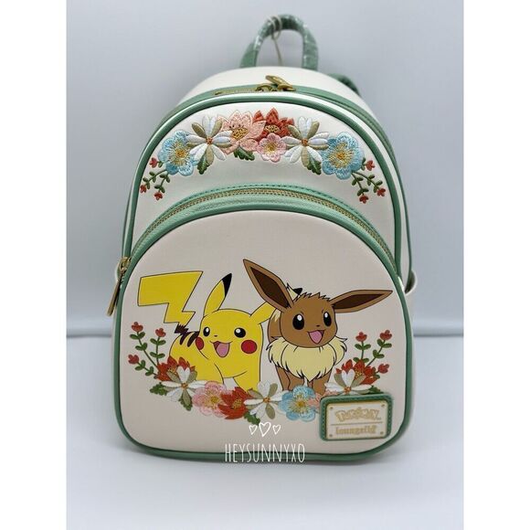 Loungefly | Bags | Loungefly Pokmon Pikachu And Eevee Floralmini ...